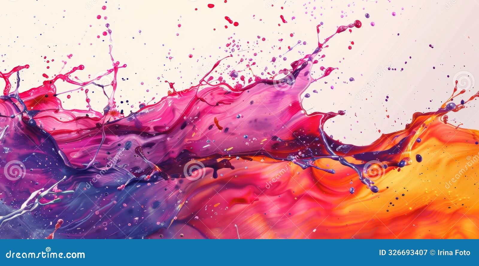 Vivid Colorful Paint Splash Abstract Splatter Creative Painting Concept ...