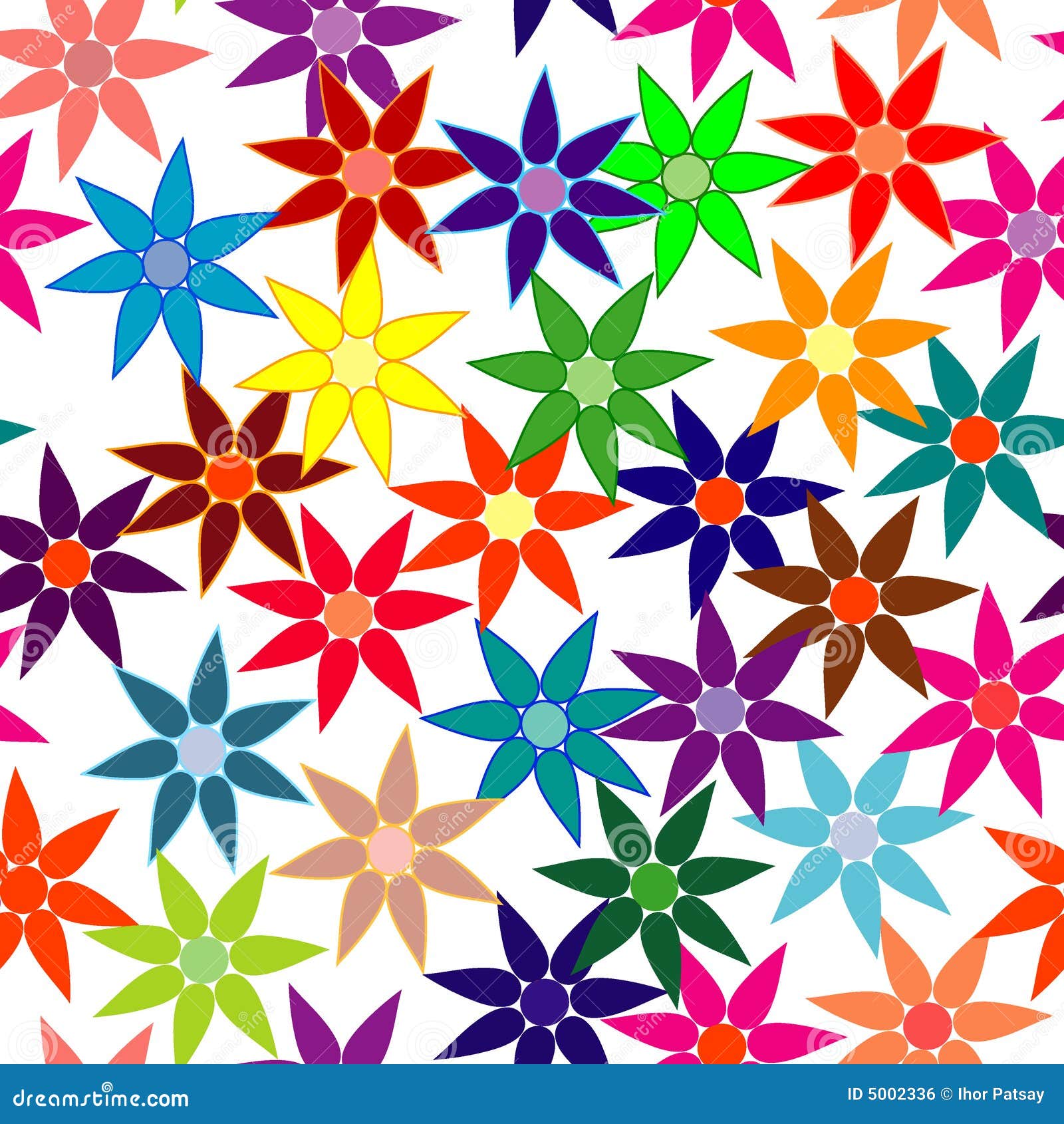 Repeating Flower Background Vector Illustration | CartoonDealer.com ...