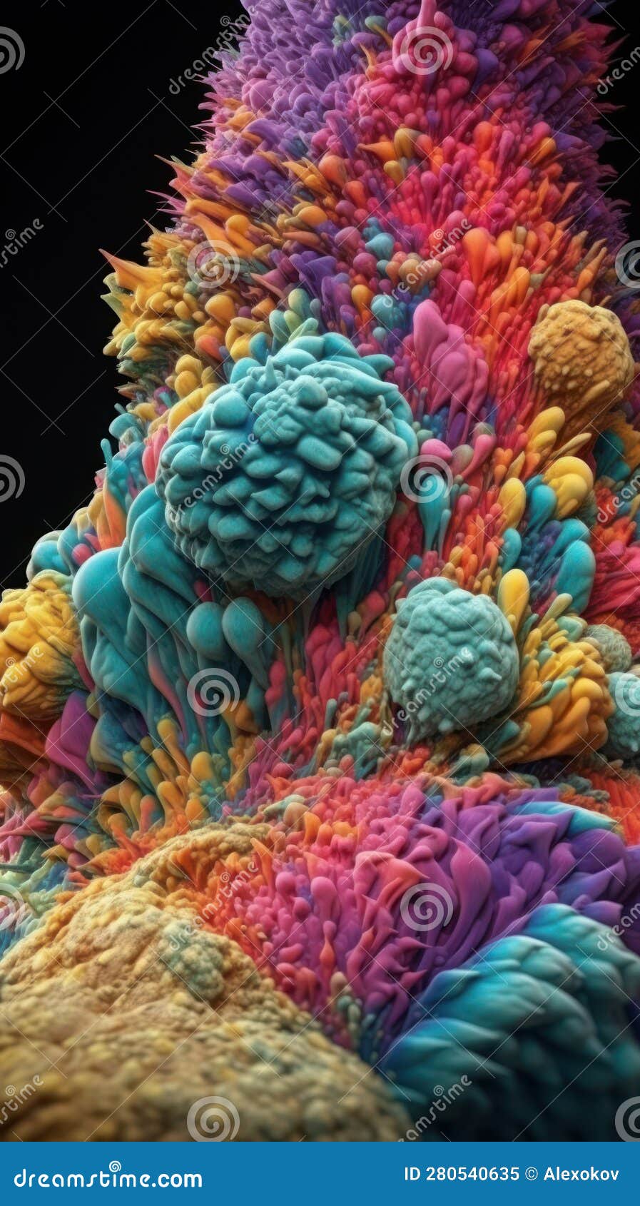 Vivid Colors of Lysosomes Breaking Down Cellular Waste in 4K Electron ...