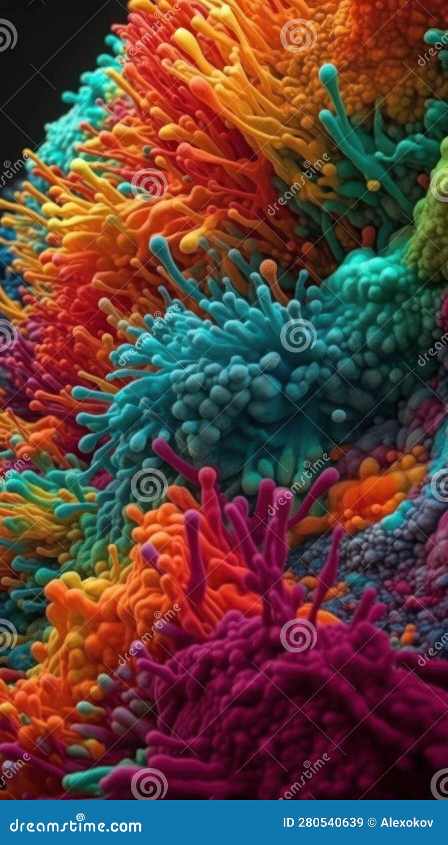 Vivid Colors of Lysosomes Breaking Down Cellular Waste in 4K Electron ...