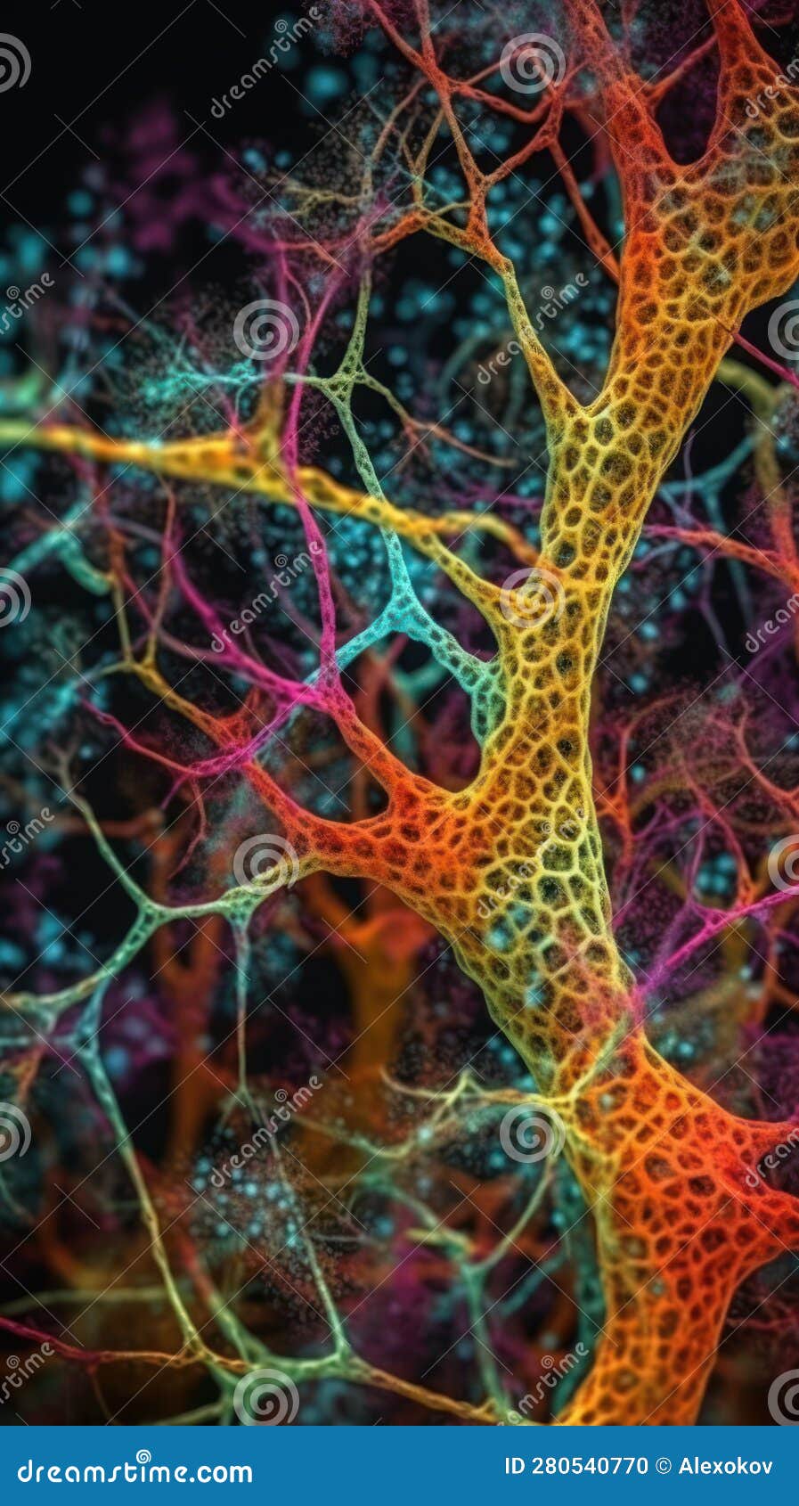 Vivid Colors of Microscopic Nerve Cells Viewed through an Electron ...
