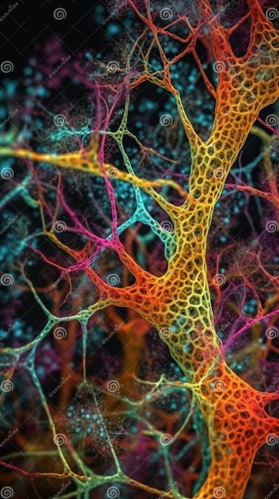 Vivid Colors of Microscopic Nerve Cells Viewed through an Electron ...