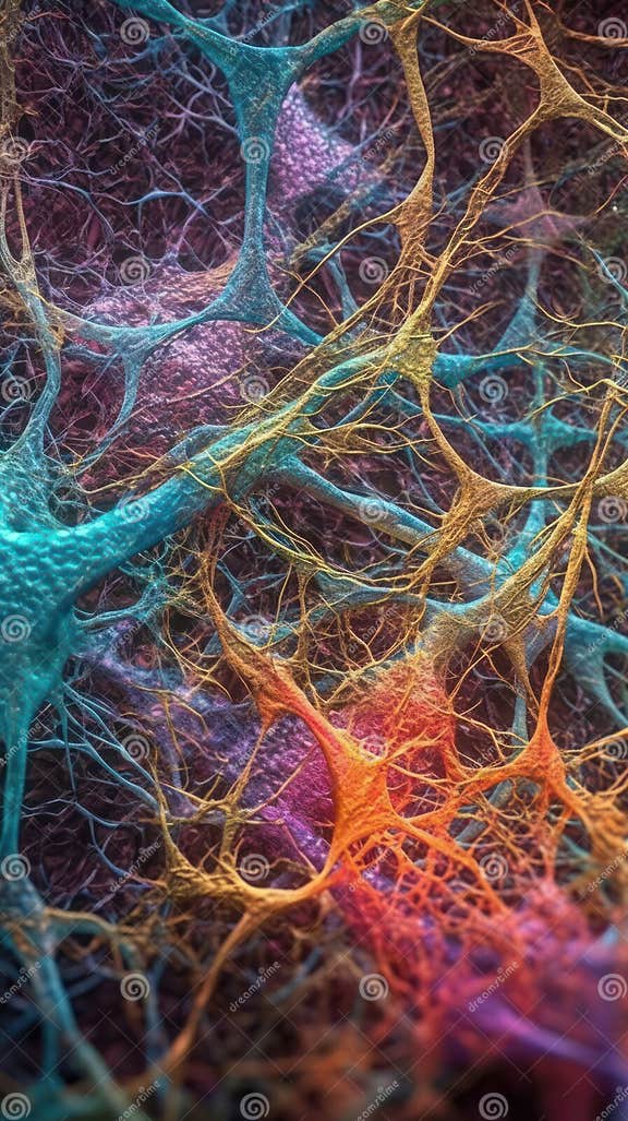 Vivid Colors of Microscopic Nerve Cells Viewed through an Electron ...