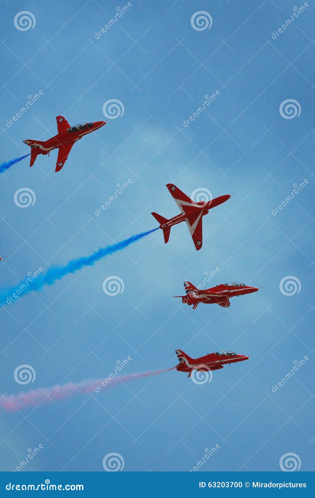 The Vivid Colors of the Red Arrows Editorial Image - Image of airshow ...