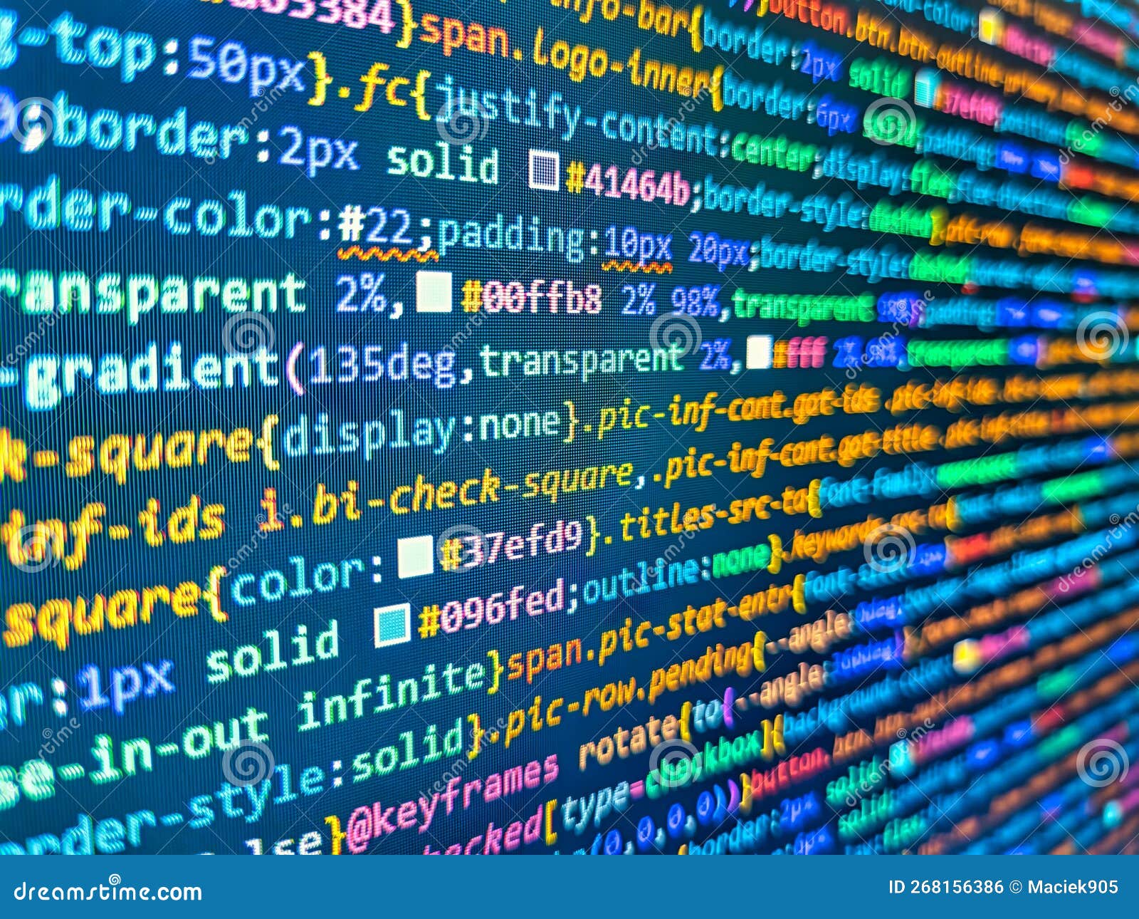 Vivid Colors Source Code Close Up Website Development Coding Application By Programmer