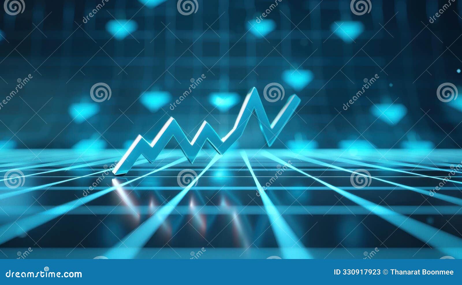 A Vivid 3D Forex Chart Showcases Financial Growth, with Candlesticks ...