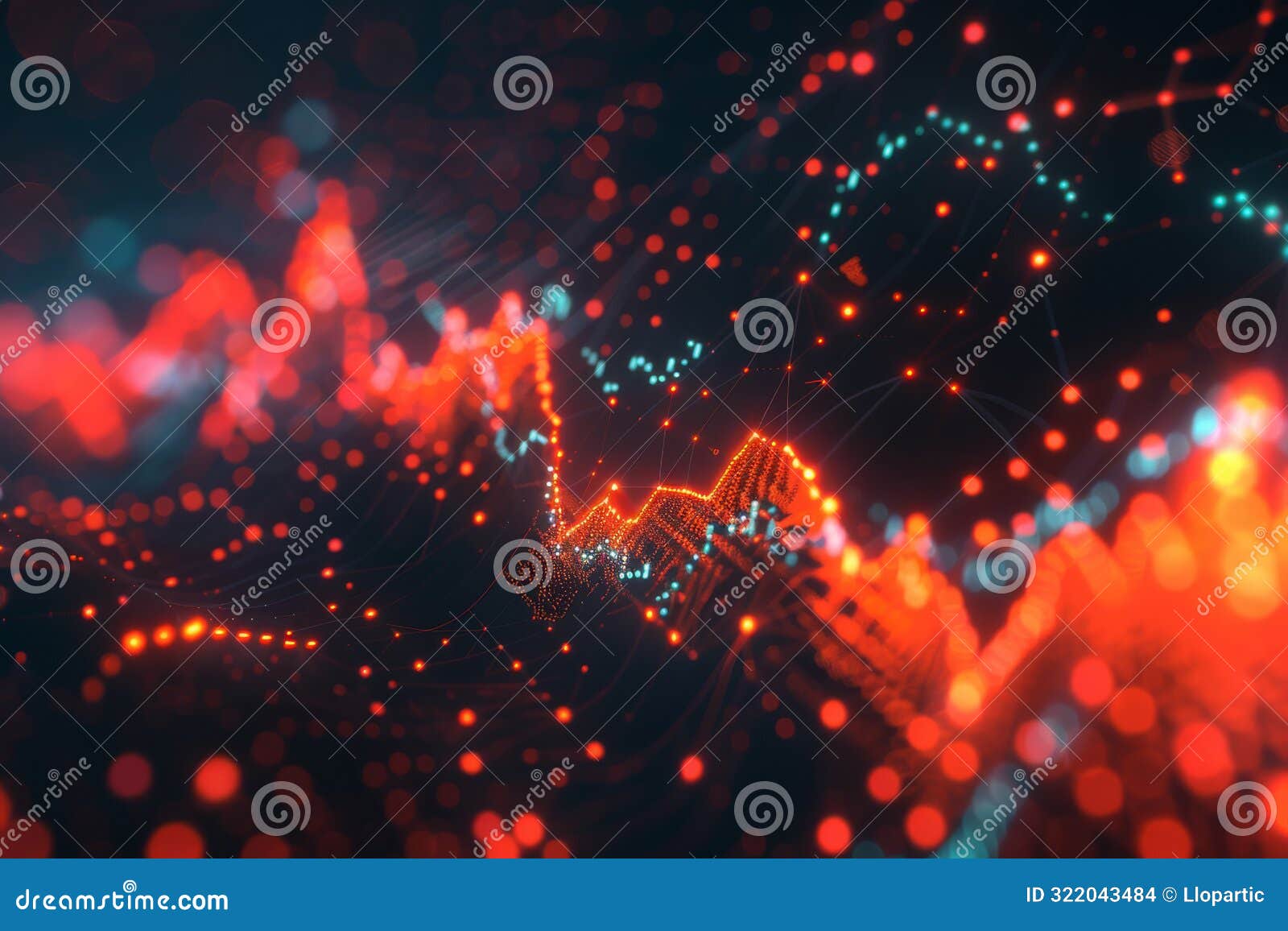 Vivid Depiction of a Data Center with Blurred Lights and Server Racks ...