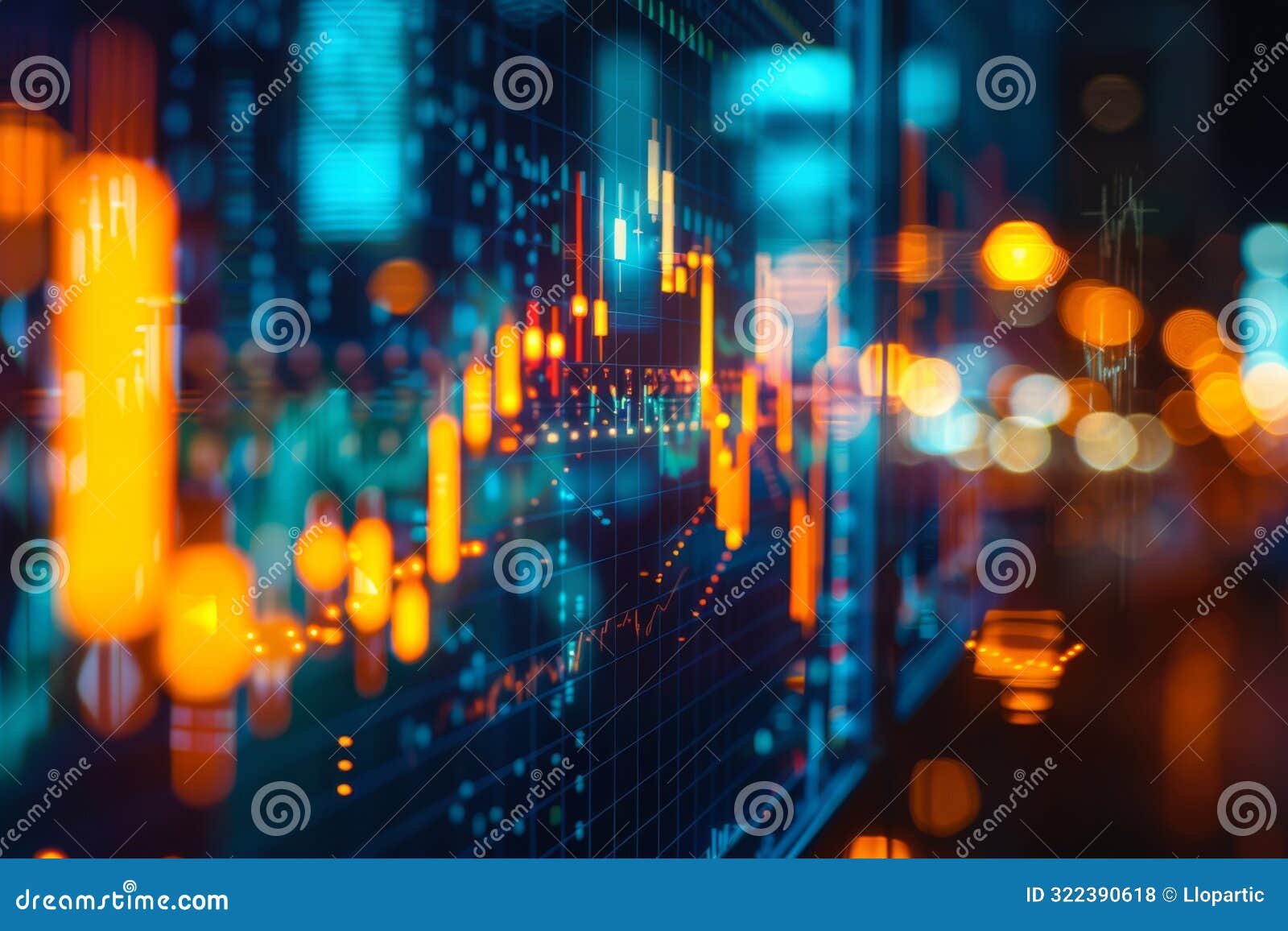 Vivid Depiction of a Data Center with Blurred Lights and Server Racks ...