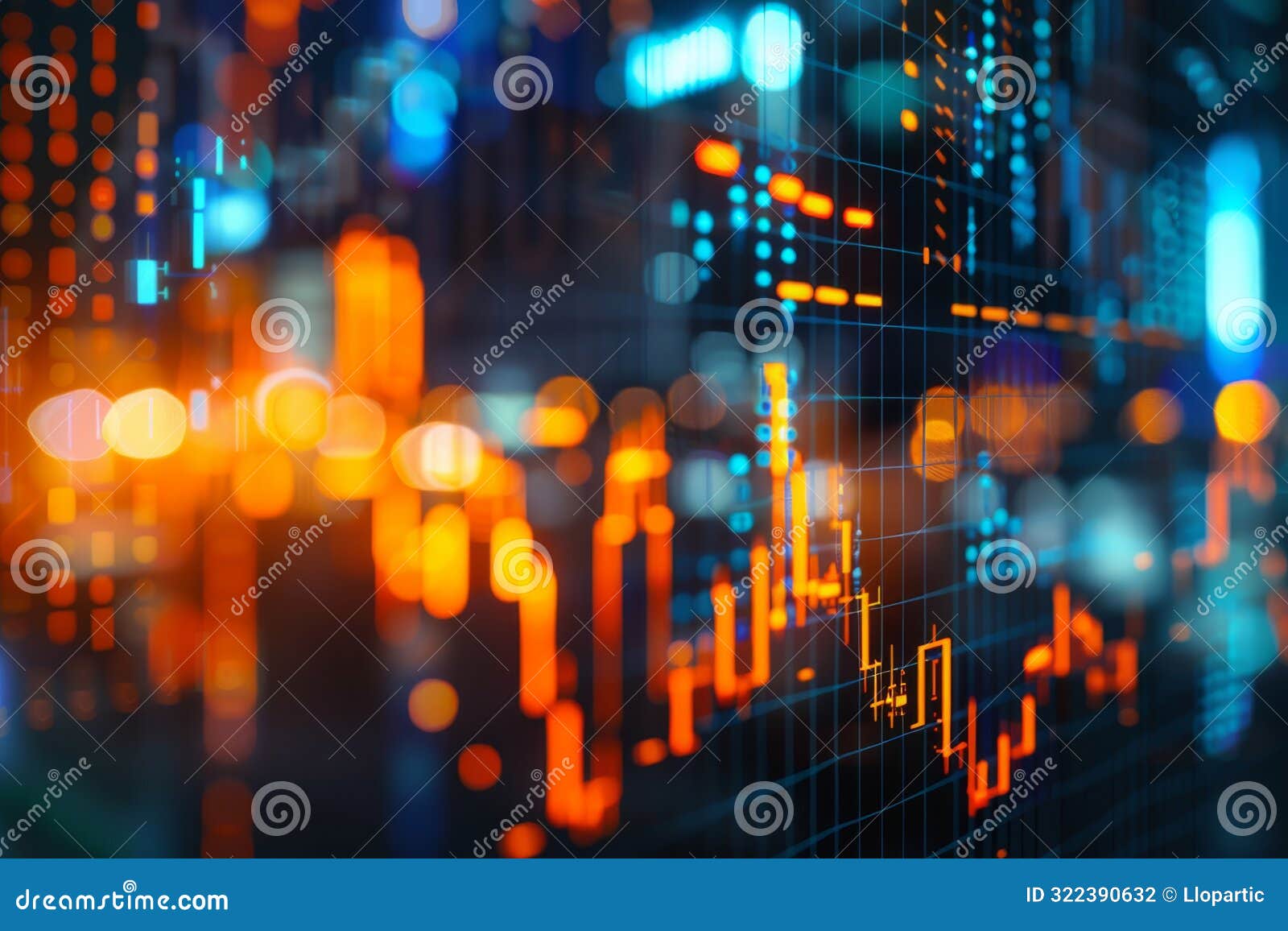 Vivid Depiction of a Data Center with Blurred Lights and Server Racks ...