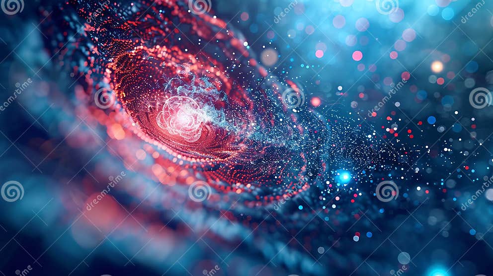 Vivid Digital Representation of a Spiral Galaxy in Deep Space Stock Photo - Image of colorful ...