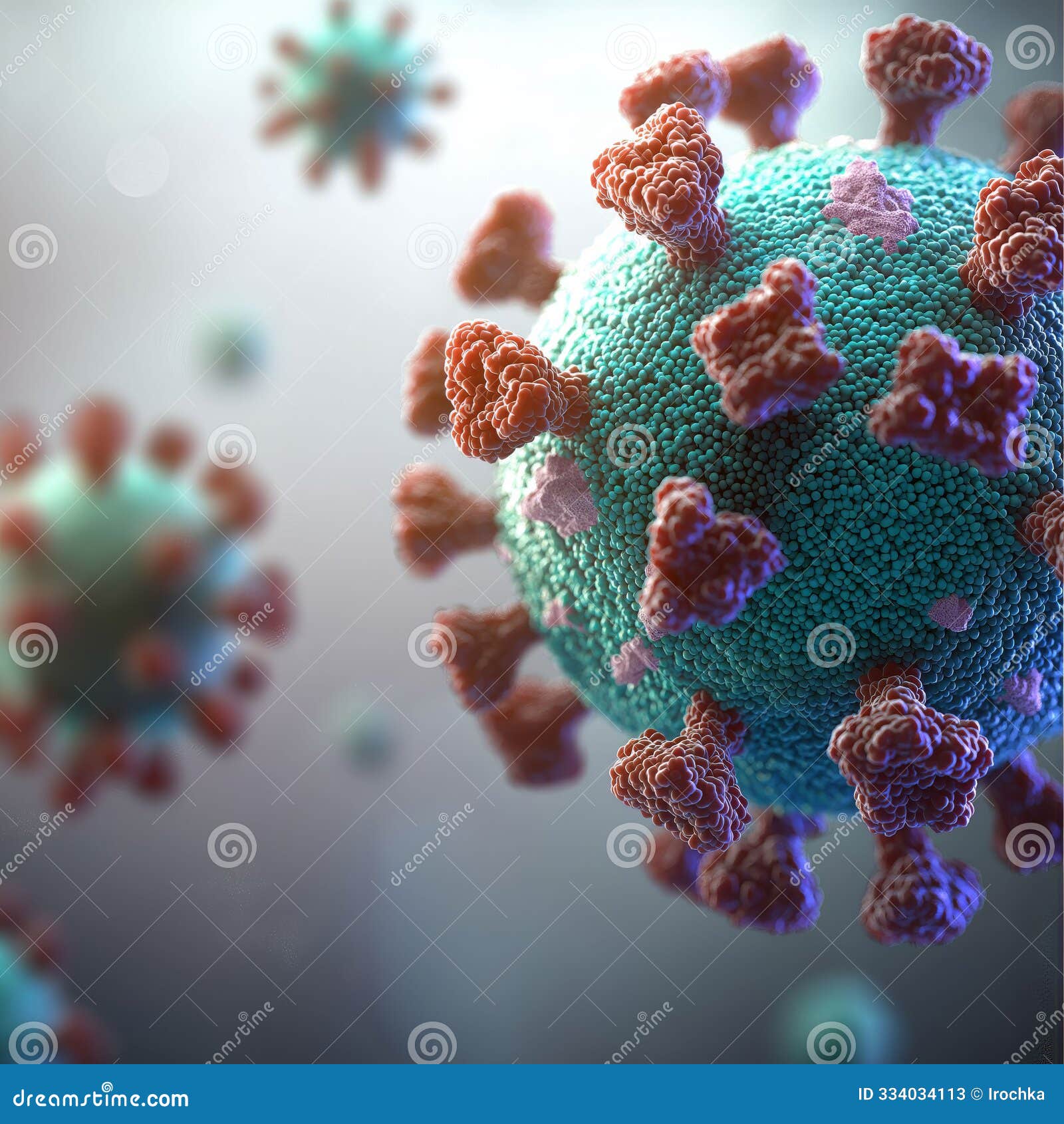 Vivid Digital Representation of a Virus in Microscopic Environment ...