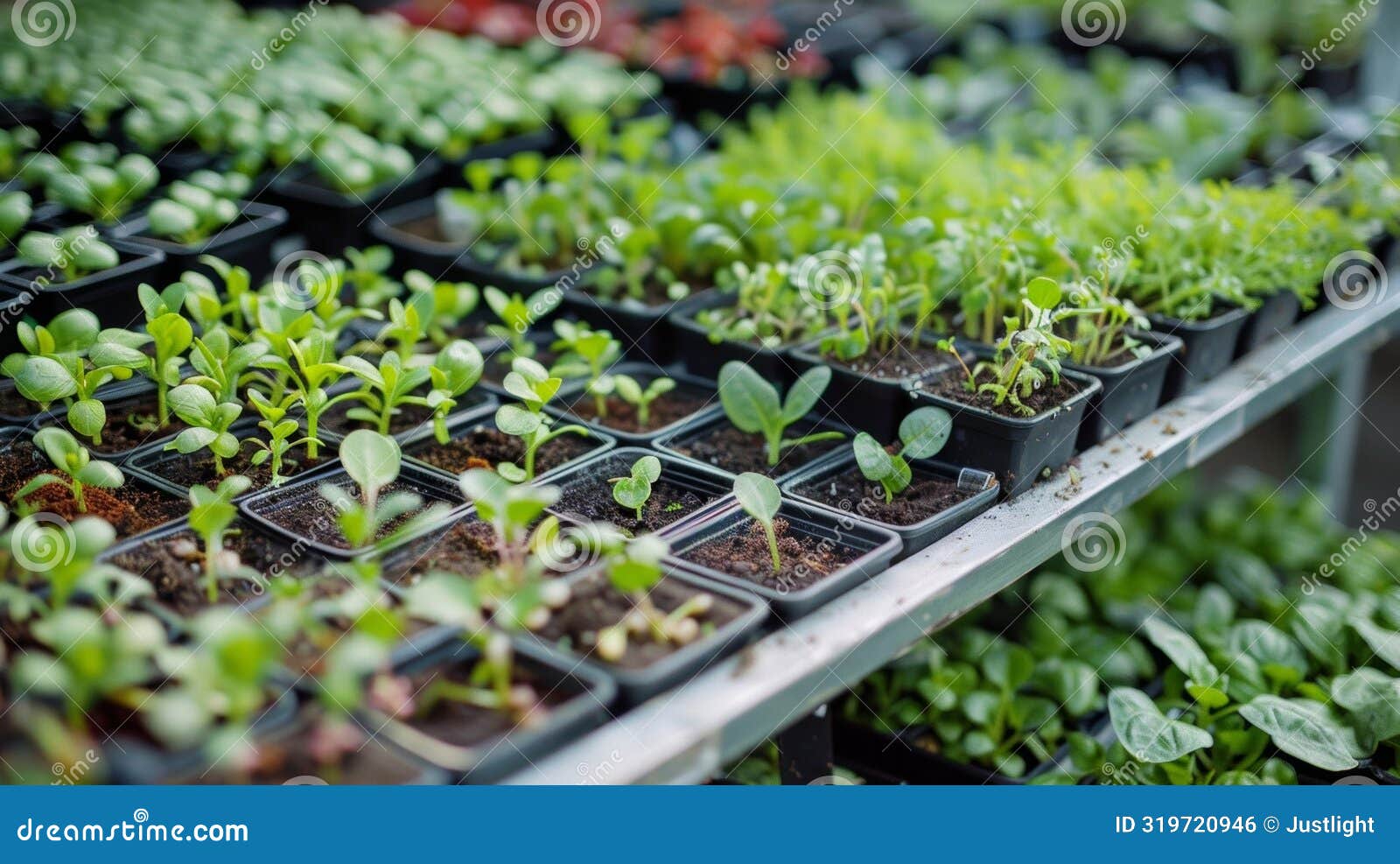 A Vivid Display of Different Types of Seedlings Growing Alongside Each ...