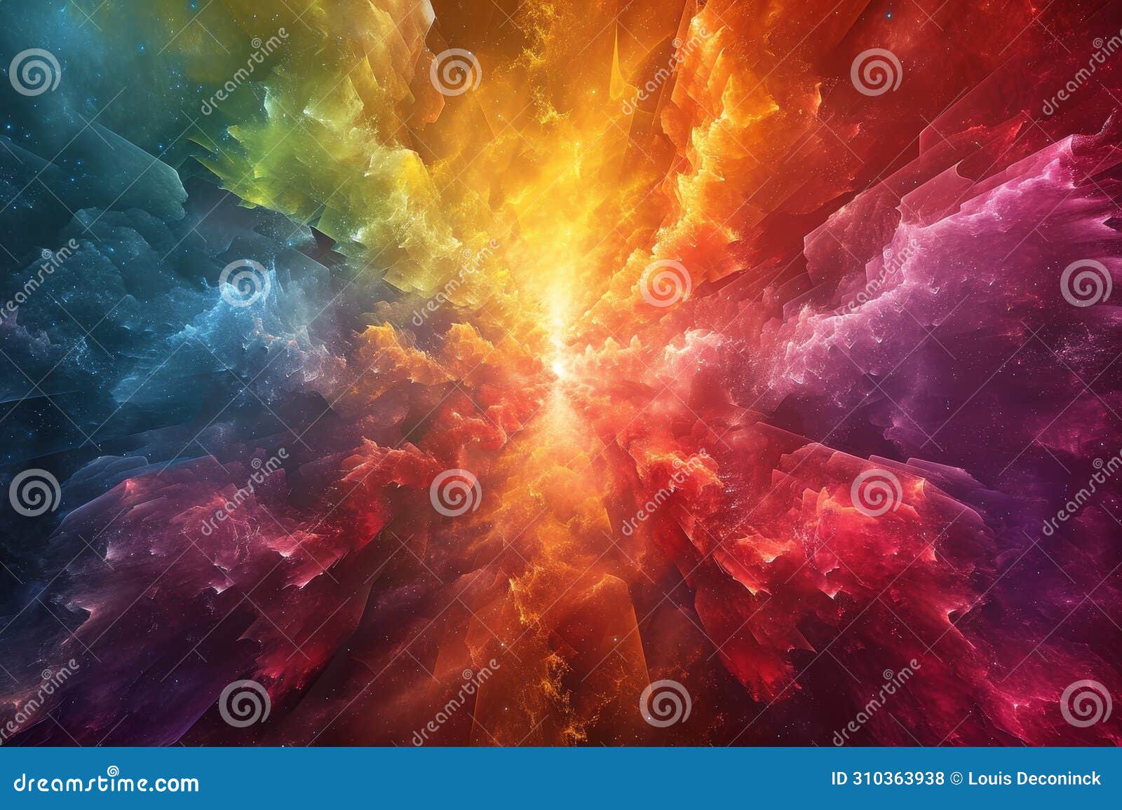 Chaotic Spectrum Clash stock illustration. Illustration of waves ...