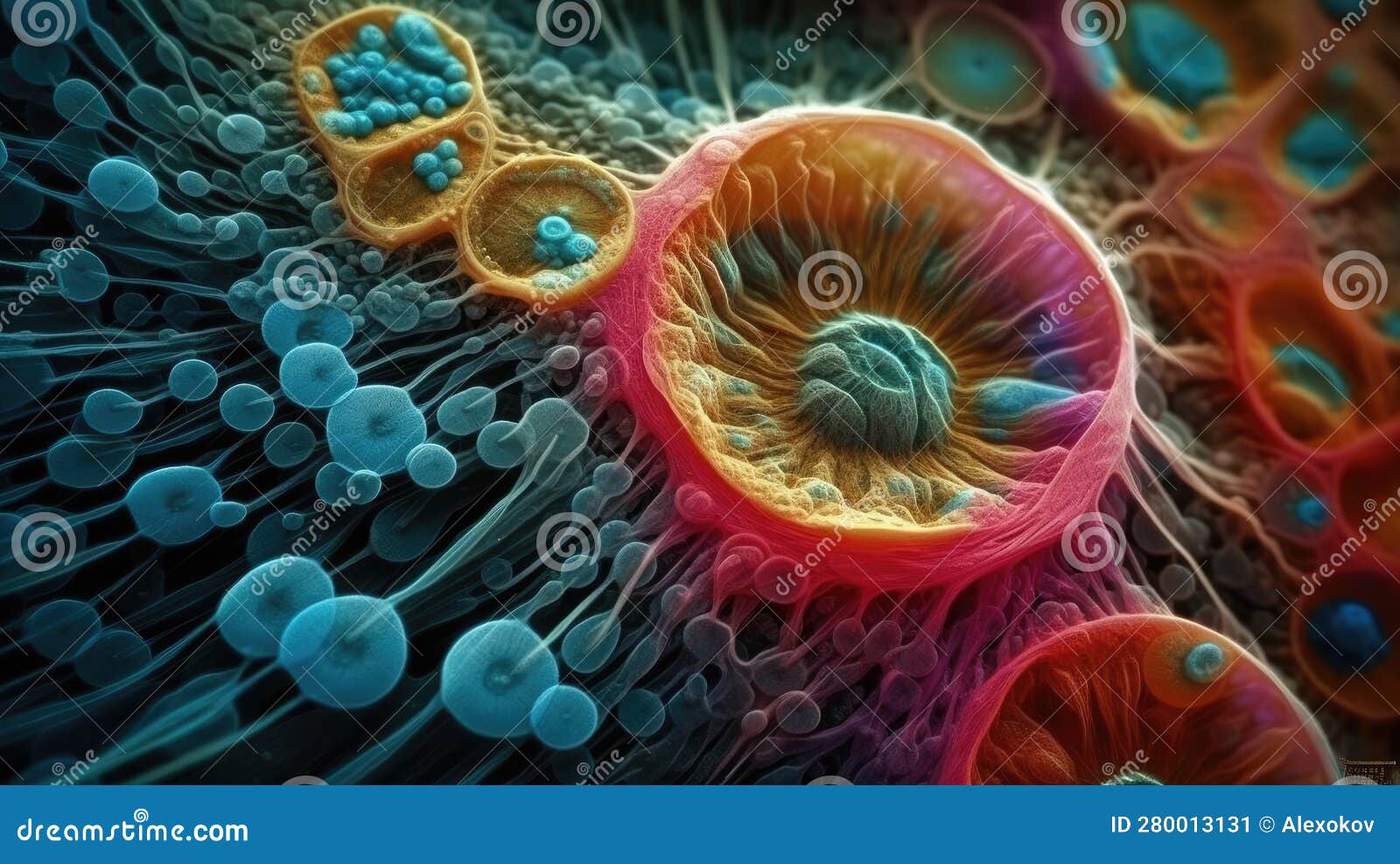 Cancer Cell Under Electron Microscope