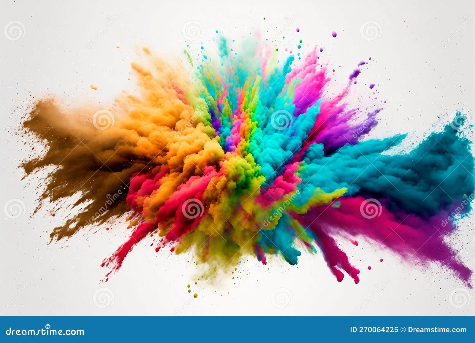 An Explosion of Coloured Paint Stock Illustration - Illustration of ...