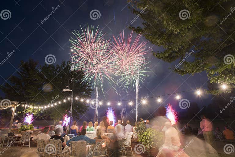 Golf Course Fireworks Display Stock Photo - Image of july, celebration ...