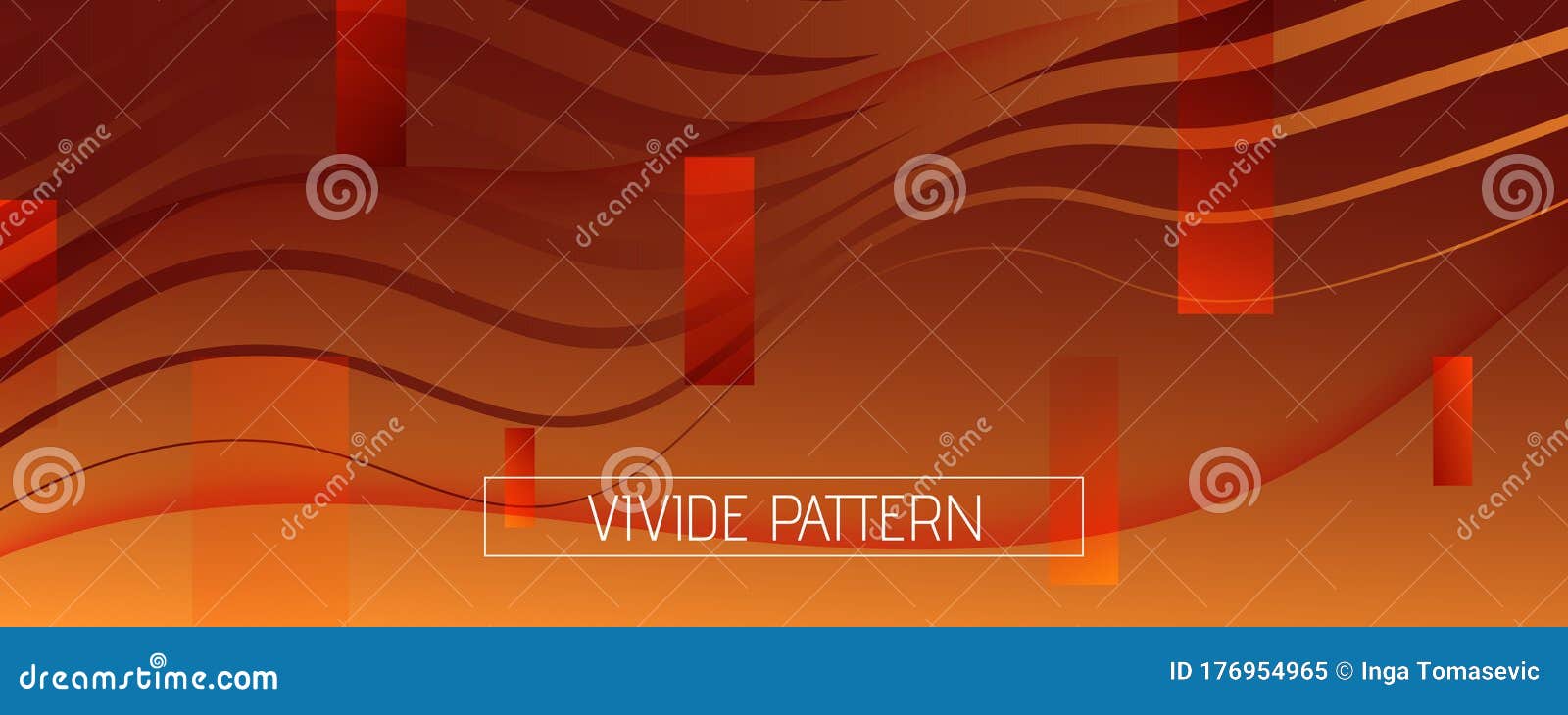 Vivid Fluid Flow. Orange Geometric Background Stock Vector ...