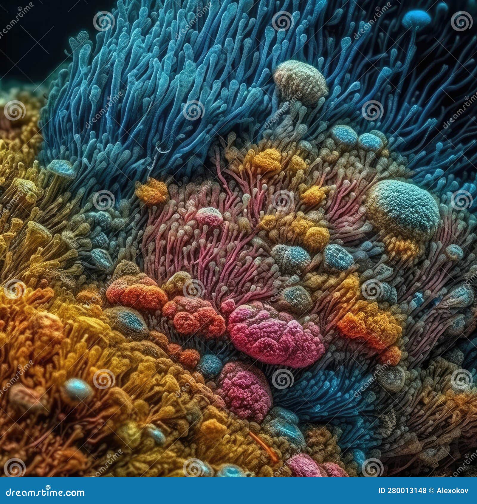 Vivid Fungi Under the Microscope. Perfect for Scientific Presentations ...