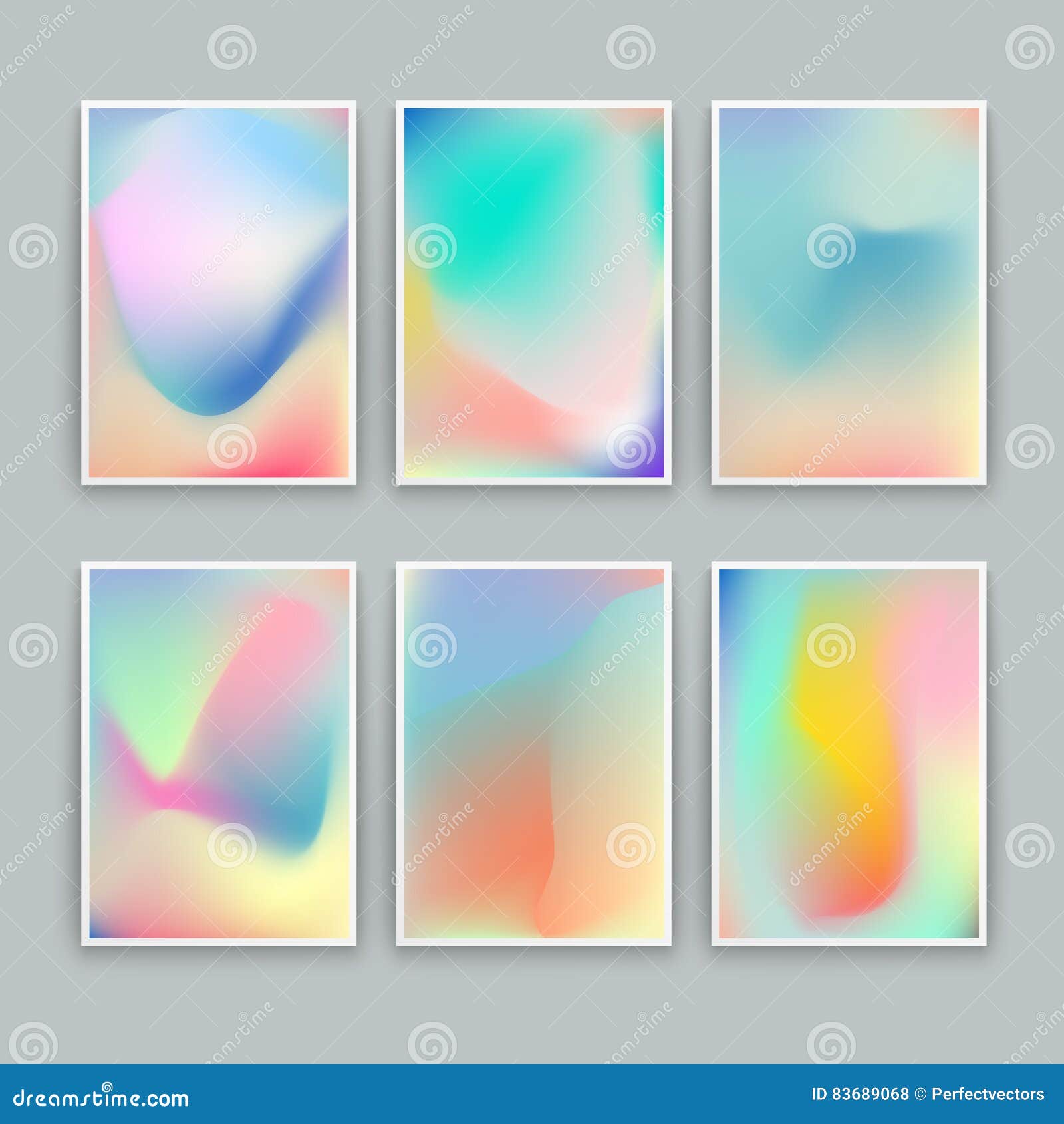 Vivid Gradient Backgrounds Vector Illustration | CartoonDealer.com ...
