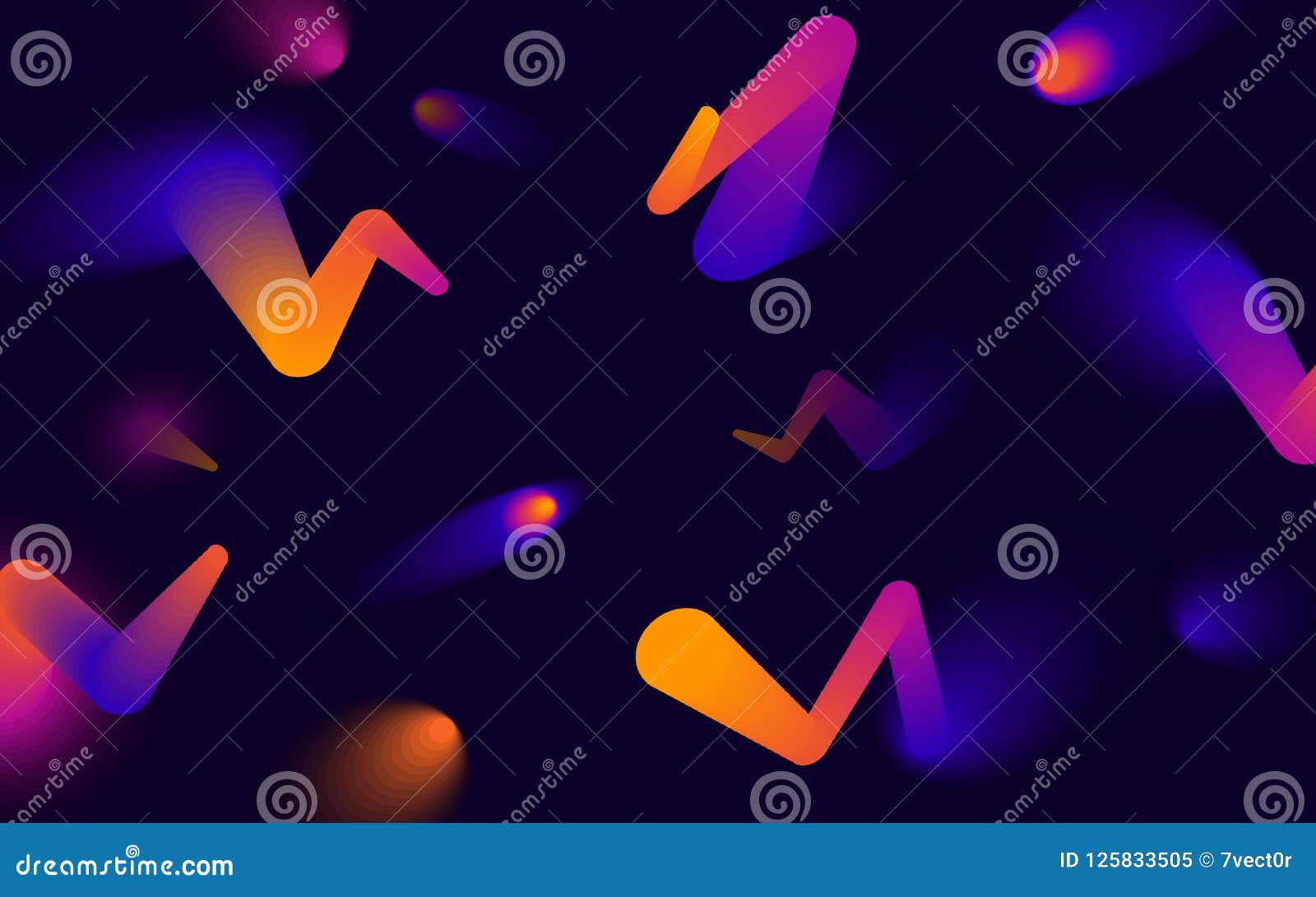 Vivid Gradient Colored Blend Objects Shapes Banner Background Stock ...