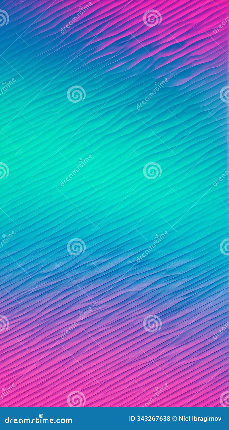 3D Gradient Waves In An Acrylic Blue Paint Brush Stroke Pattern ...
