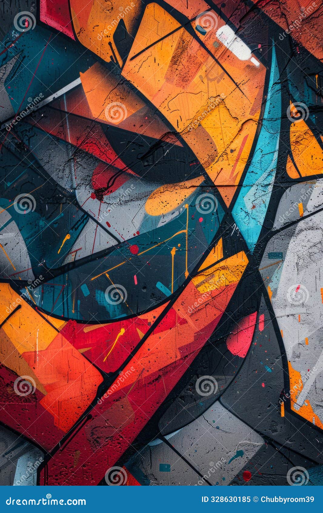 Vivid Graffiti Art Showcasing Complex Shapes and Bold Forms, Capturing ...