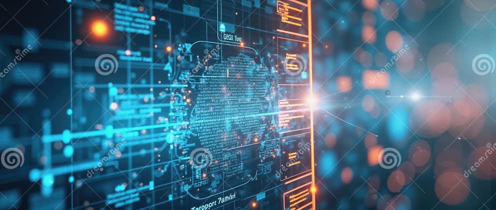 Vivid Graphics Illustrate a Complex Network of Data Points and ...