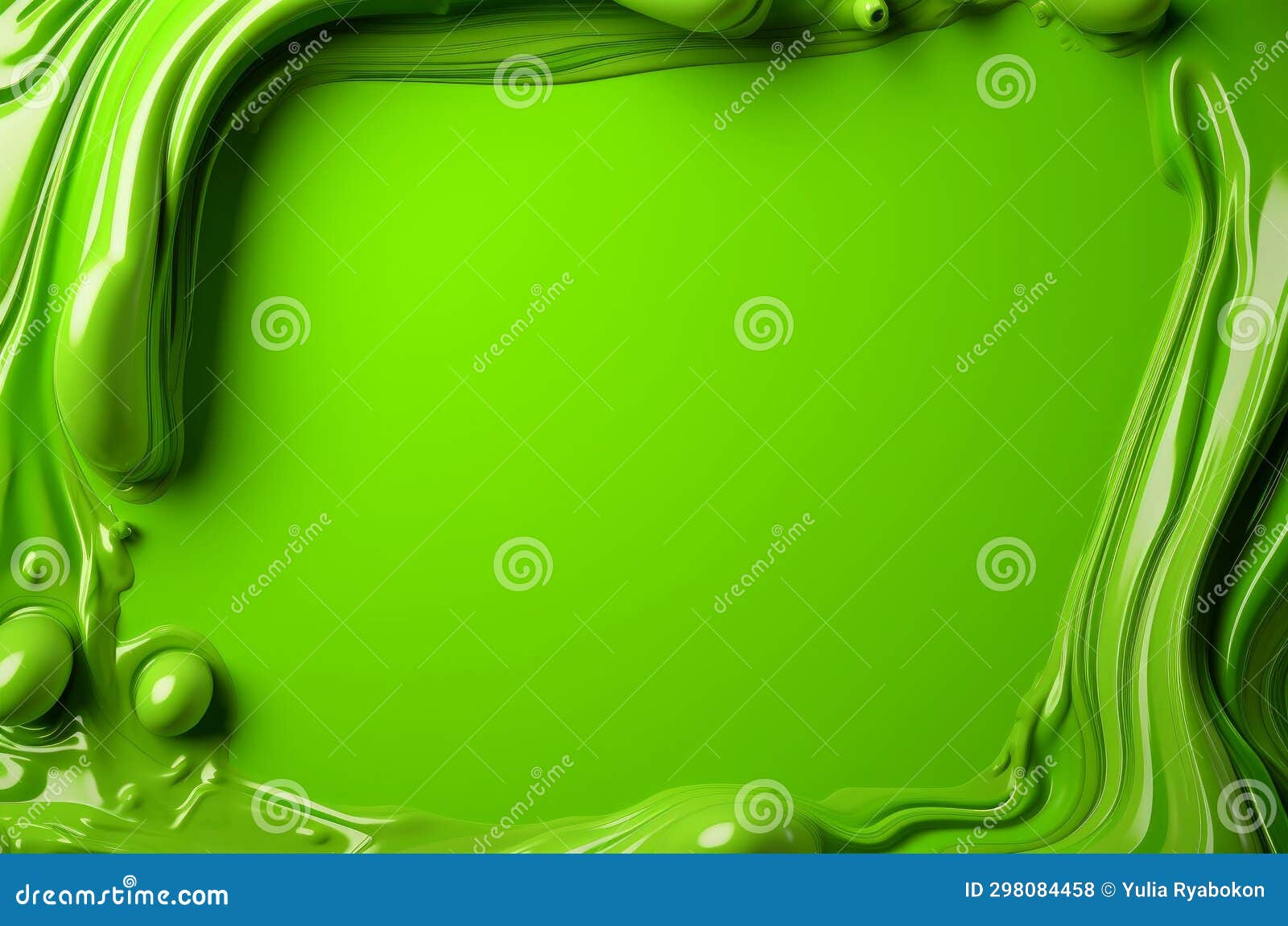 Vivid Green Slime Mockup. Generate Ai Stock Photo - Image of concept ...