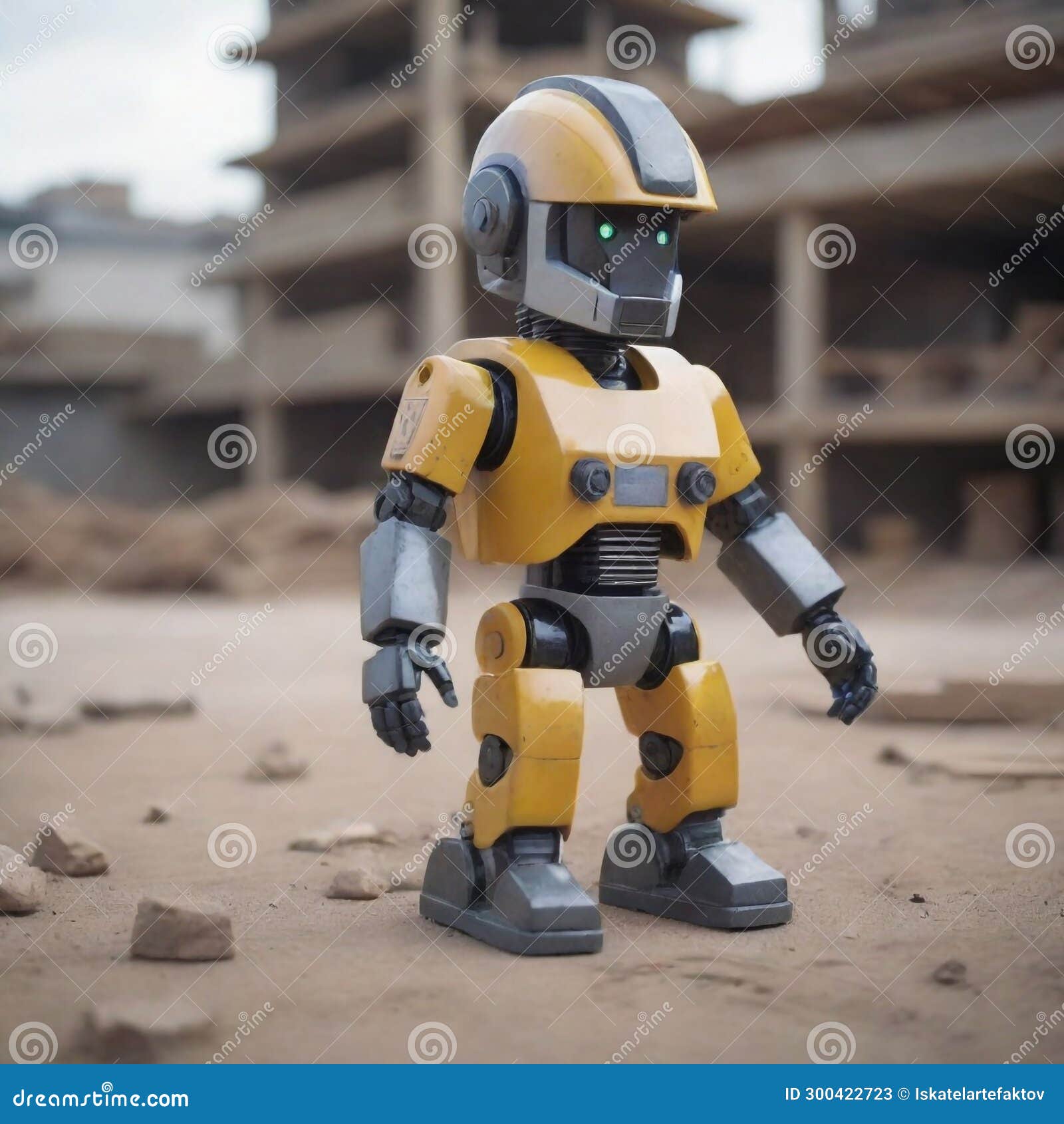 Robot Builders Work on a Construction Site with Tools. Made with AI ...