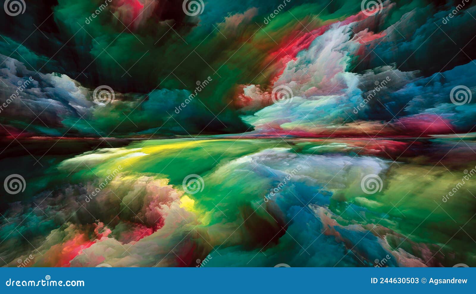Vivid Land and Sky stock image. Image of panorama, cloud - 244630503