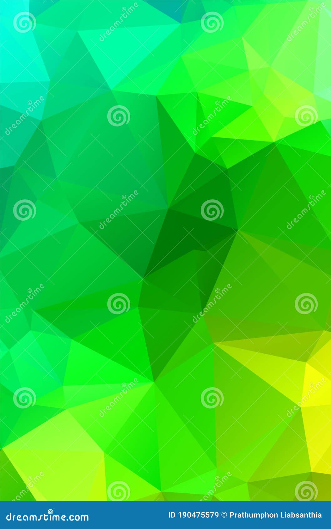 Vivid Light Green Vector Low Poly Crystal Background. Design Pattern ...