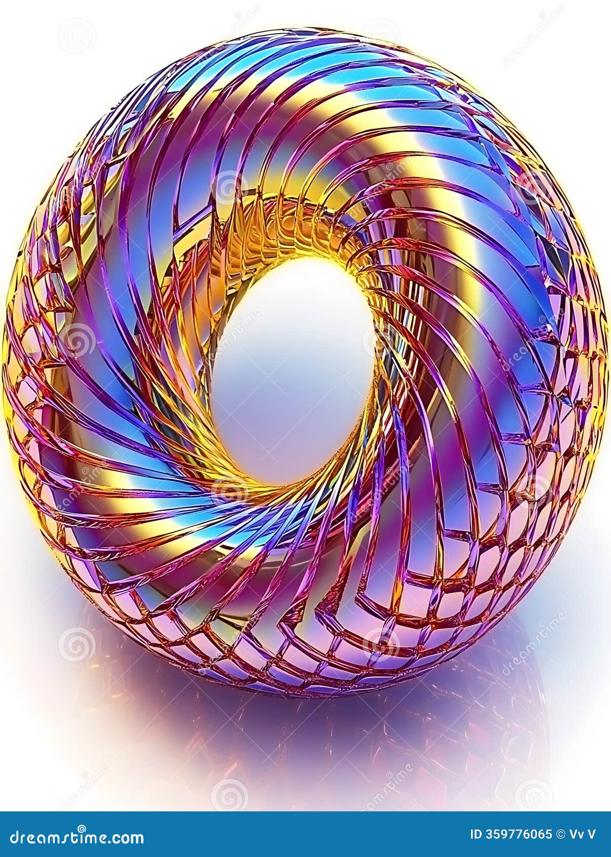 Vivid Metallic Torus Sculpture Stock Image - Image of innovative, light ...