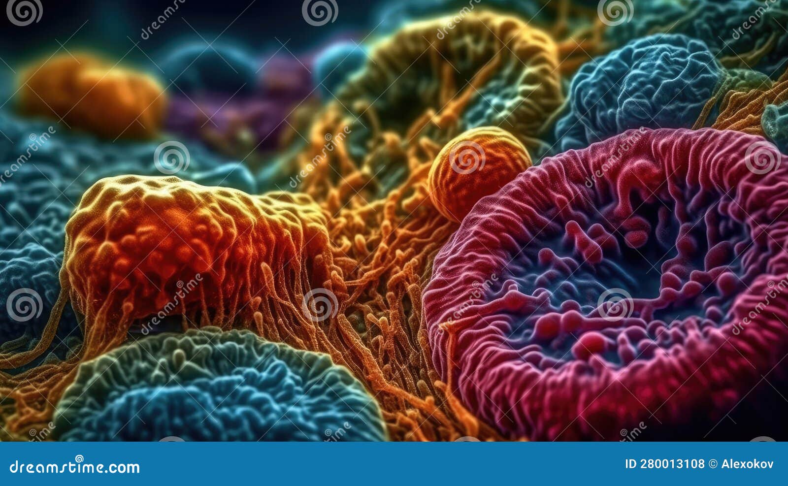 Vivid Microscopic View of Epithelial Cells for Medical Presentations ...