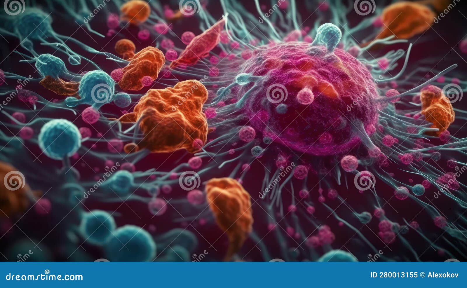 Vivid Microscopic View of Immune System Cells for Medical Presentations ...