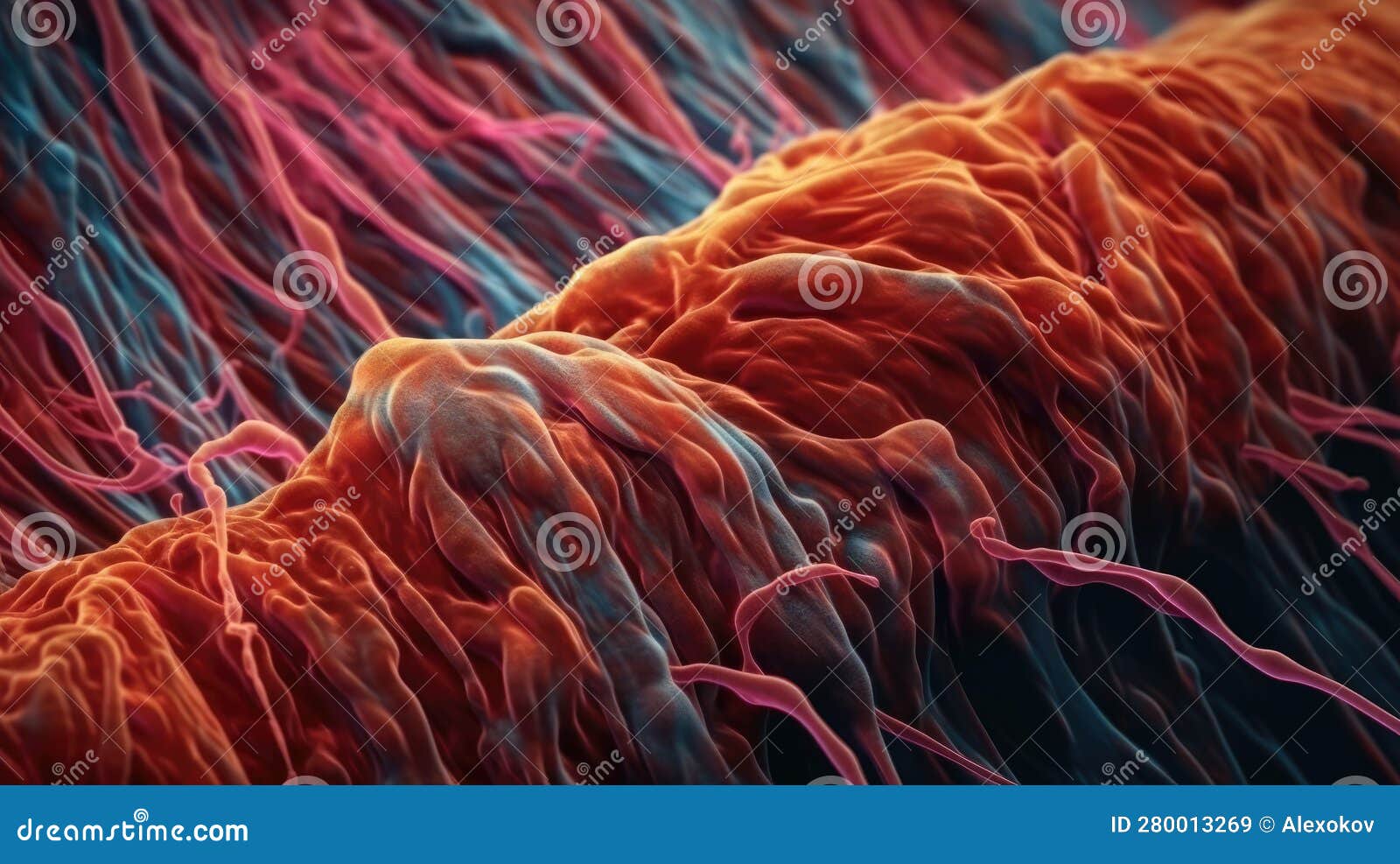 Vivid Microscopic View of Muscle Cells for Medical Presentations. Stock ...