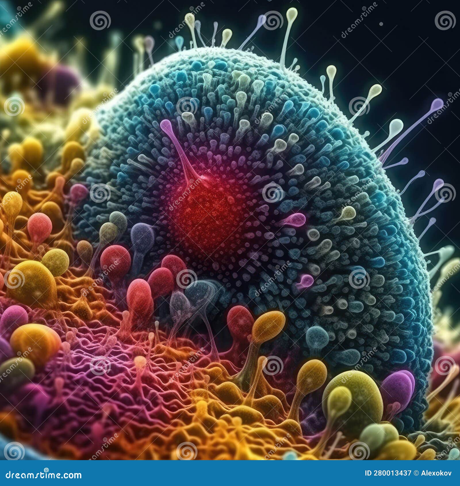 Vivid Microscopic View of Protozoa for Educational Materials. Stock ...