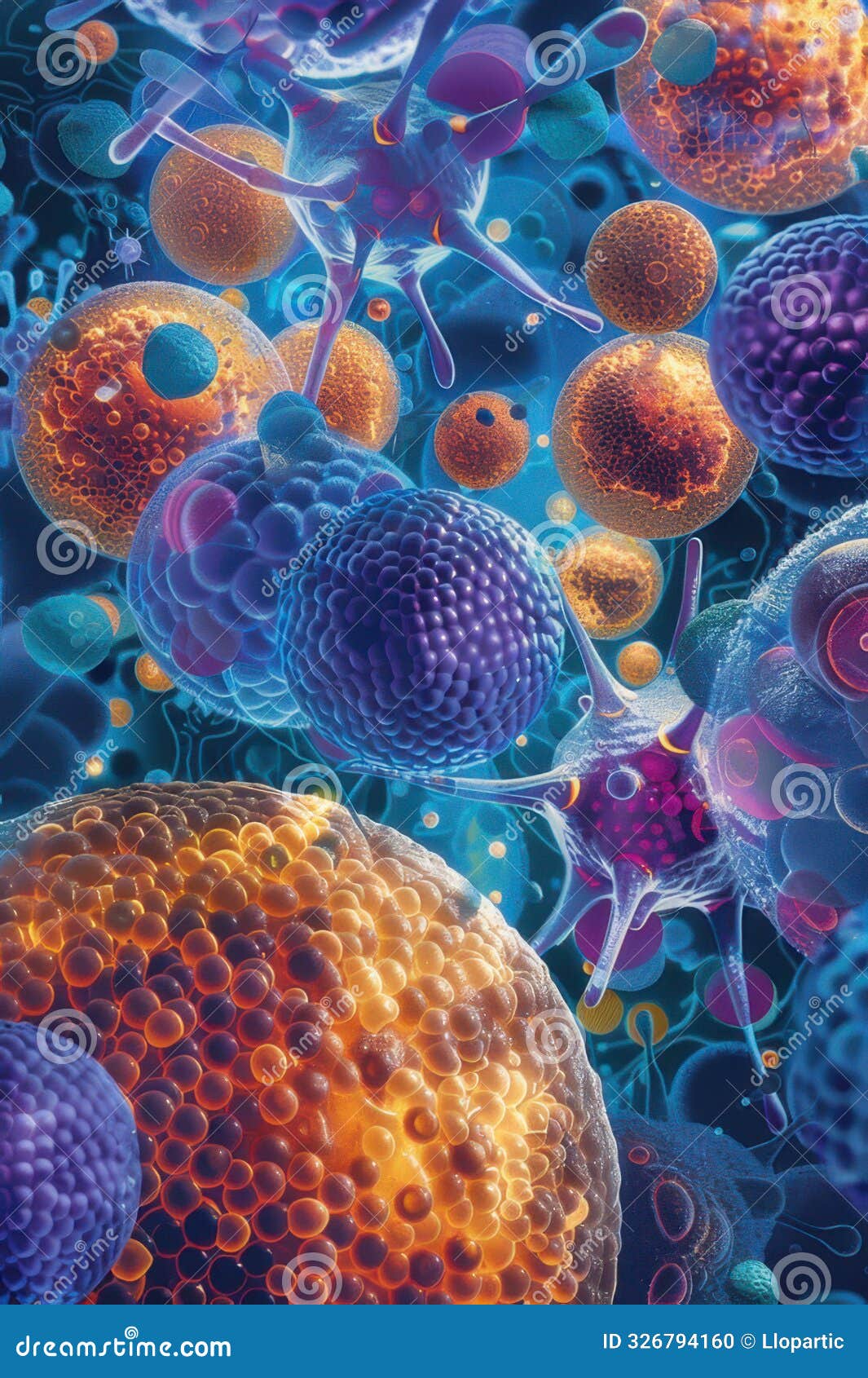 Vivid Microscopic View of Various Colorful Pathogens Including Viruses ...