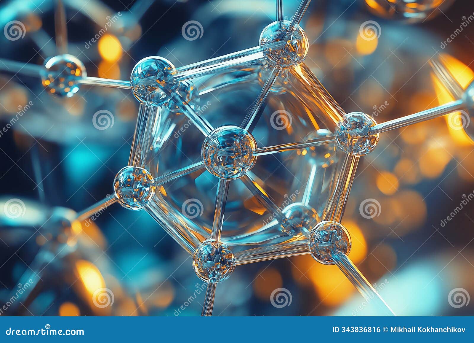 Molecular Structures in Chemical Interactions Stock Photo - Image of research, organic: 343836816