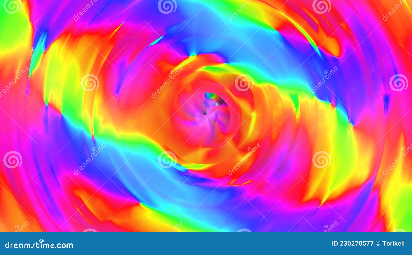 Psychedelic Ripples in Bright Colors. Stock Illustration - Illustration ...