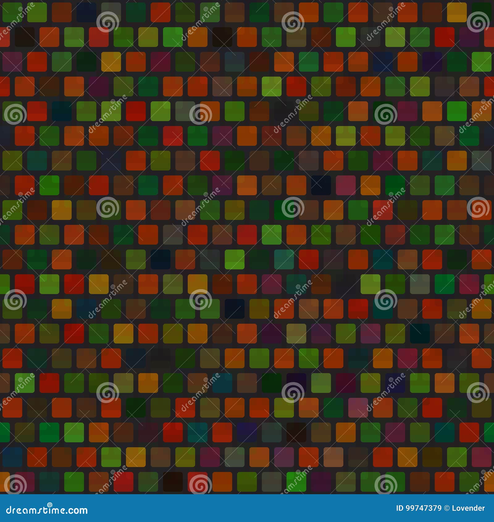 Vivid Pattern with Overlapped Rounded Squares. Seamless Vector B Stock ...