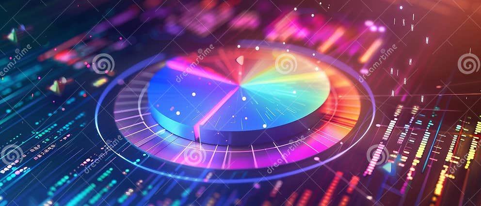 Vivid Pie Chart on a Digital Analytics Dashboard a Beacon in the Data ...