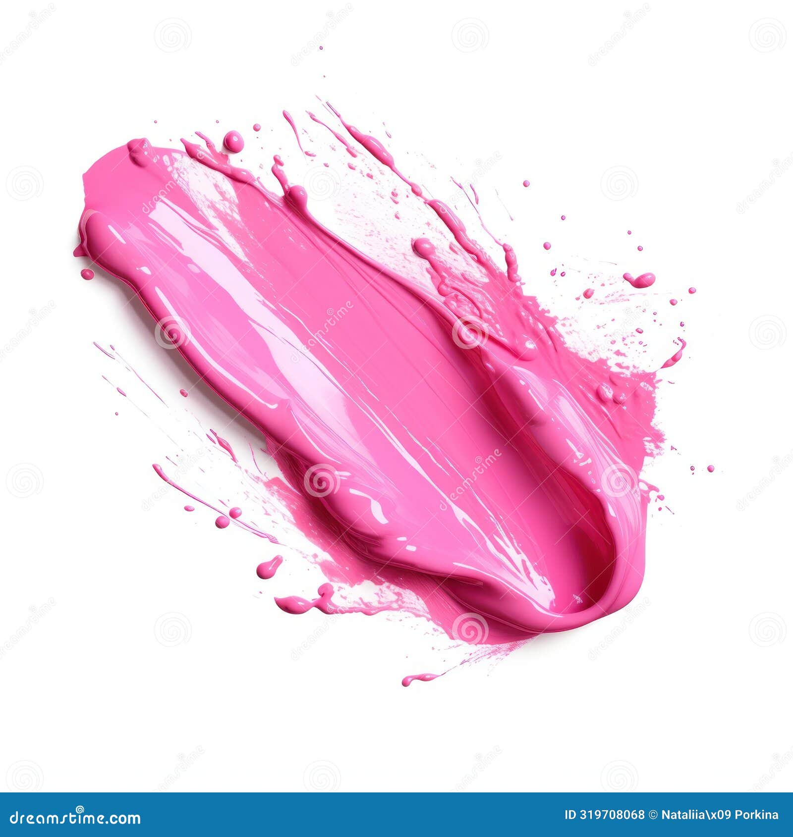 Vivid Pink Paint Splash. Pink Paint Stroke Stock Photo - Image of ...