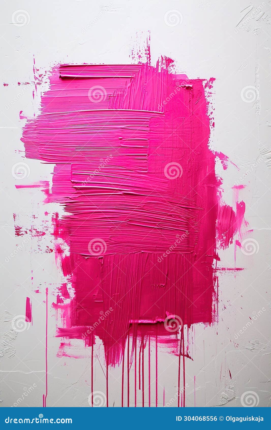 A Vivid Pink Paint Stroke Creates a Striking Rectangular Shape on a ...