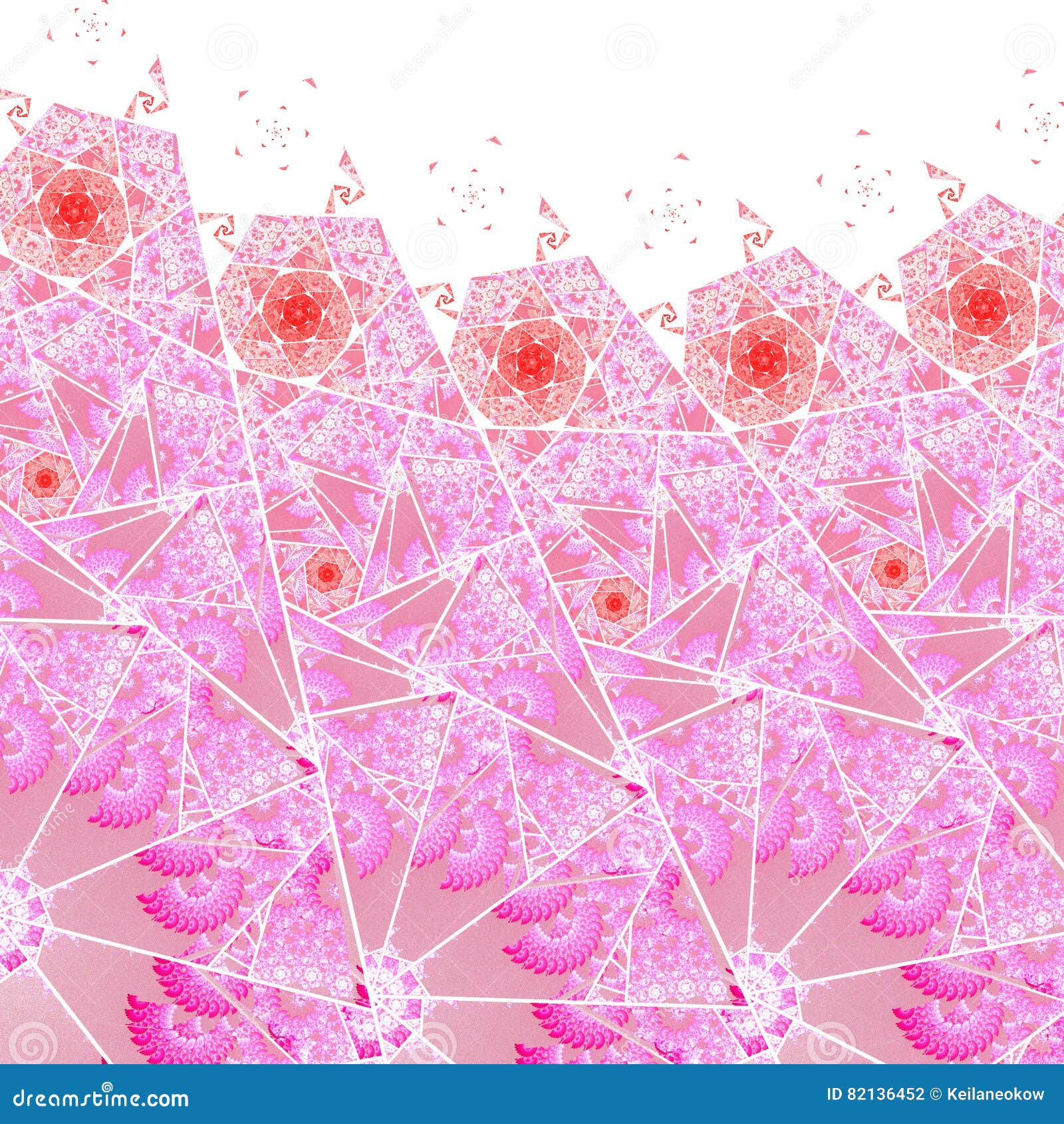 Vivid Pink Stained Glass, Digital Artwork Stock Illustration ...
