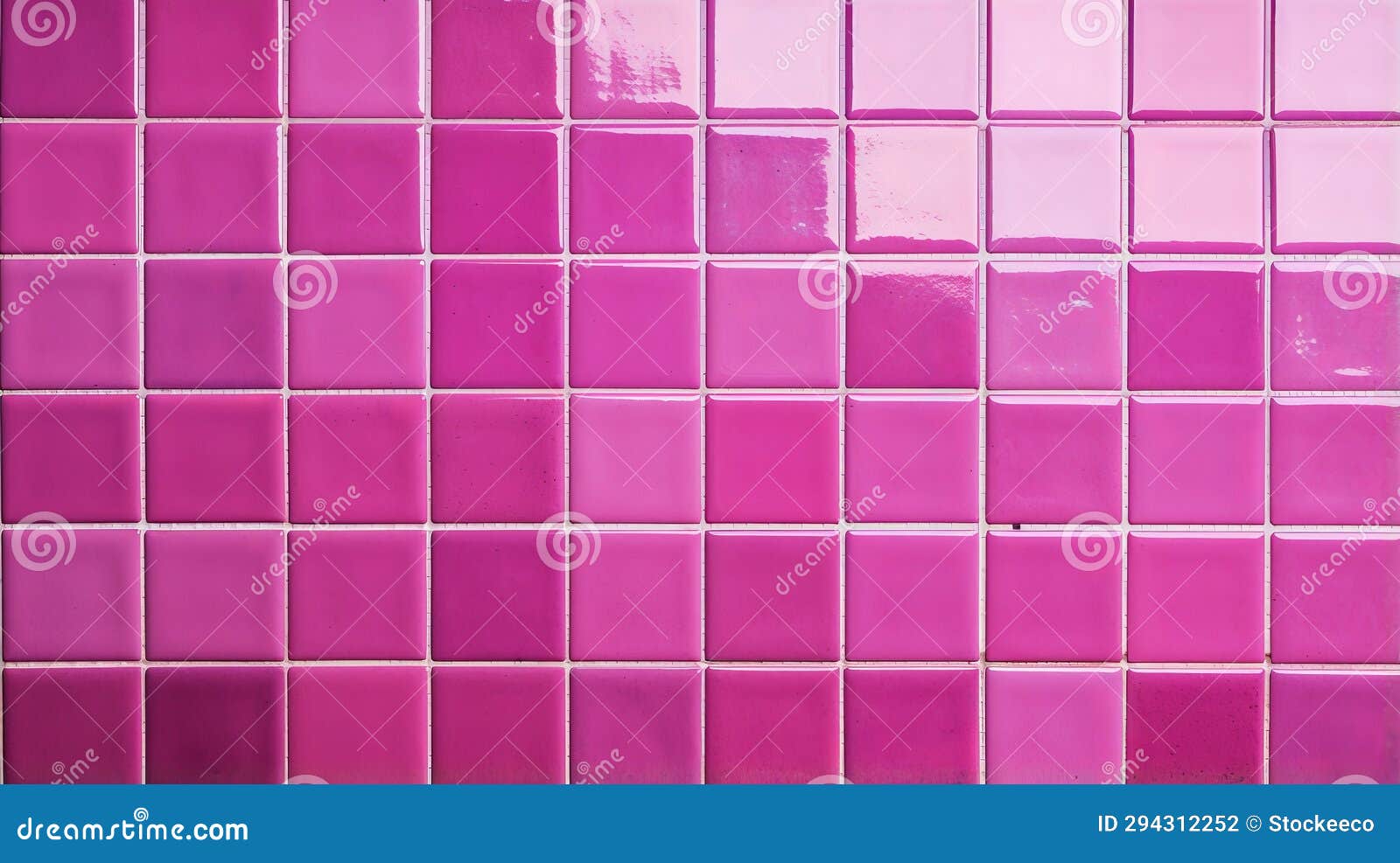 Vivid Pink Tile Wall Texture with Glazed Surfaces and Subtle Chromatism ...