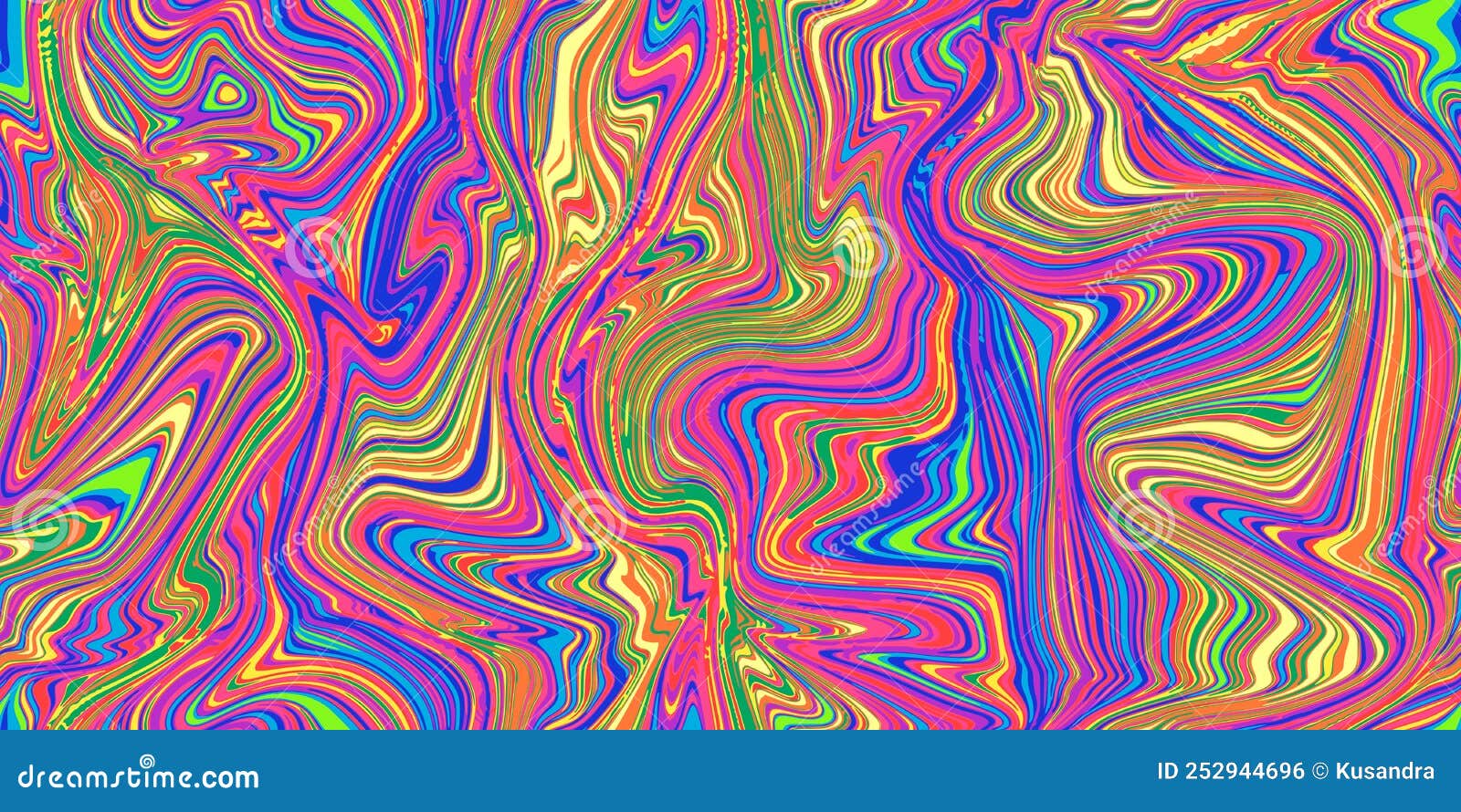 Vivid Psychedelic Seamless Marble Pattern with Hallucination Twists ...
