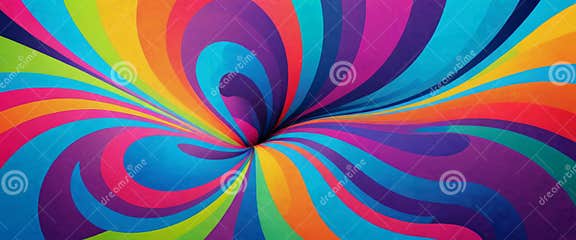 Vivid Psychedelic Spiral Pattern Stock Illustration - Illustration of ...