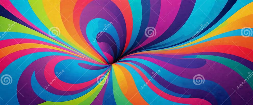 Vivid Psychedelic Spiral Pattern Stock Illustration - Illustration of ...