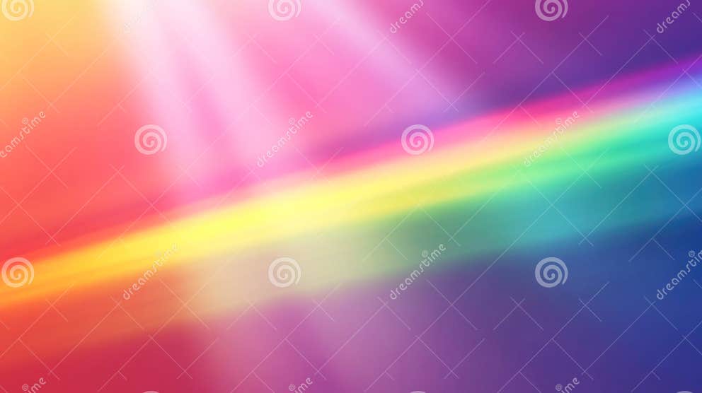 Vivid Rainbow Light Reflection Casting Soft Colors on a Pristine ...