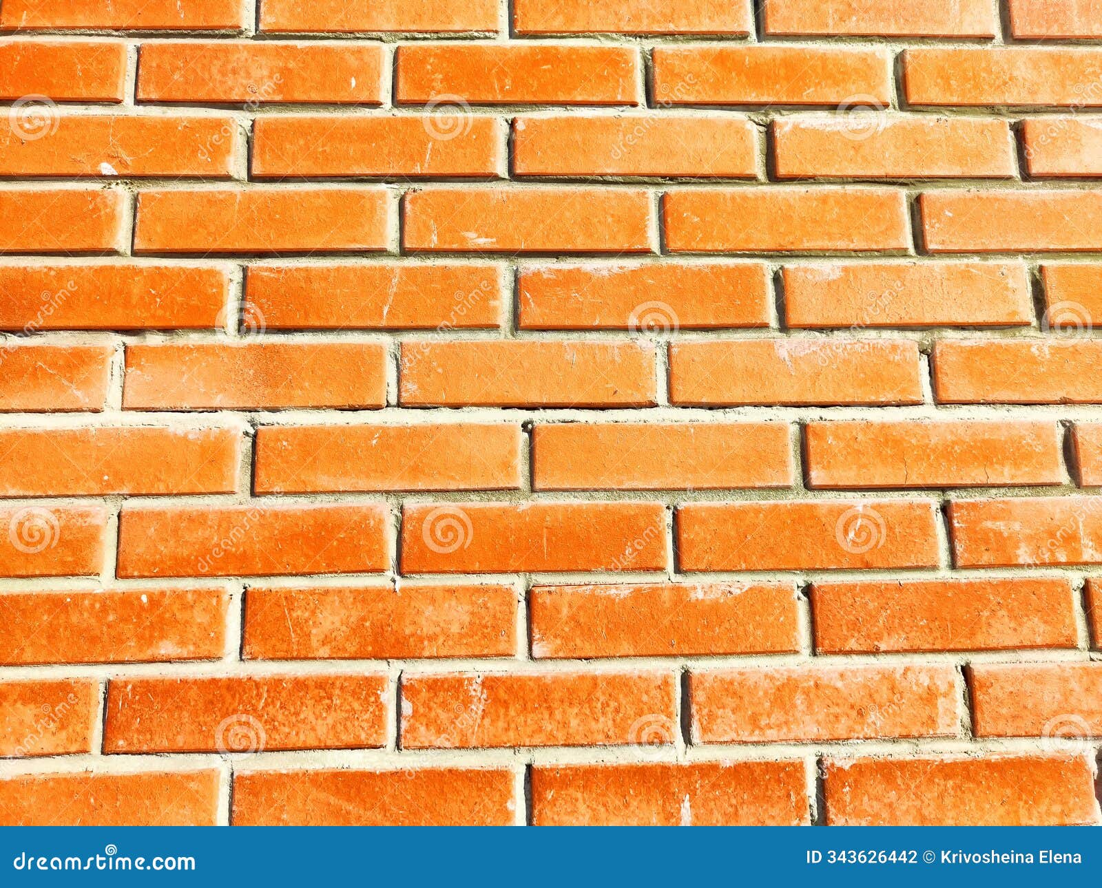 The Vivid Red Bricks Form a Strong, Textured Wall, Illuminated by ...